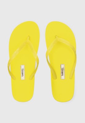 Chinelo Beira Rio Logo Amarelo - Compre Agora | Dafiti Brasil