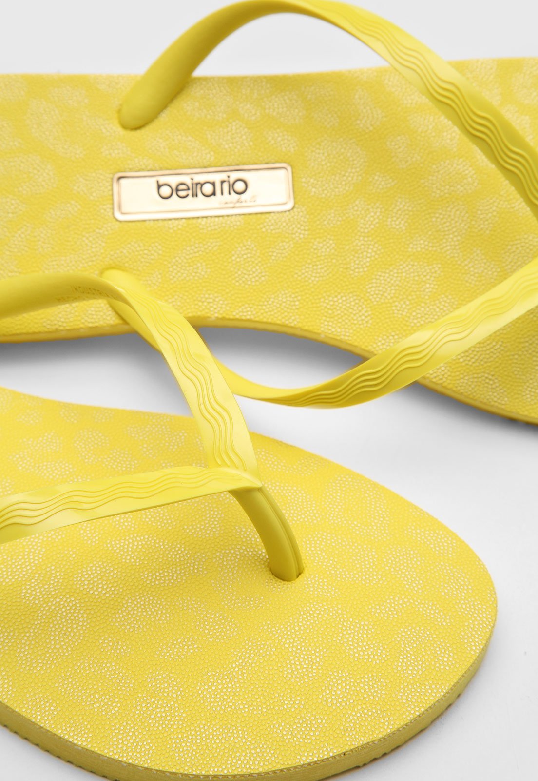 Chinelo Beira Rio Logo Amarelo - Compre Agora | Dafiti Brasil