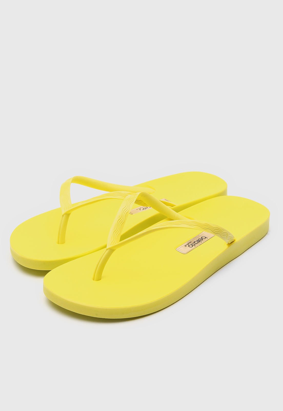 Chinelo Beira Rio Logo Amarelo - Compre Agora | Dafiti Brasil