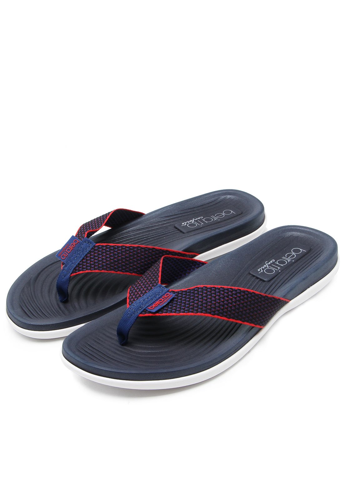 Chinelo Beira Rio Logo Azul - Compre Agora | Dafiti Brasil