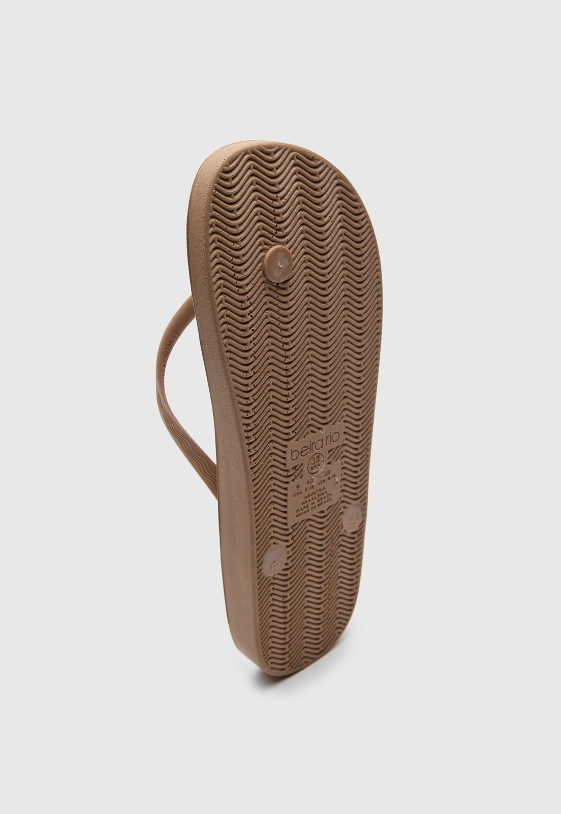 Chinelo Beira Rio Logo Bege - Compre Agora | Dafiti Brasil