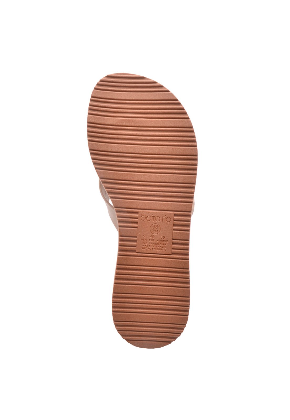 Chinelo Beira Rio Logo Nude - Compre Agora | Dafiti Brasil