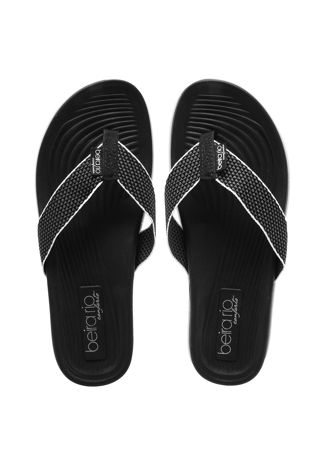Chinelo Beira Rio Logo Preto - Compre Agora | Dafiti Brasil