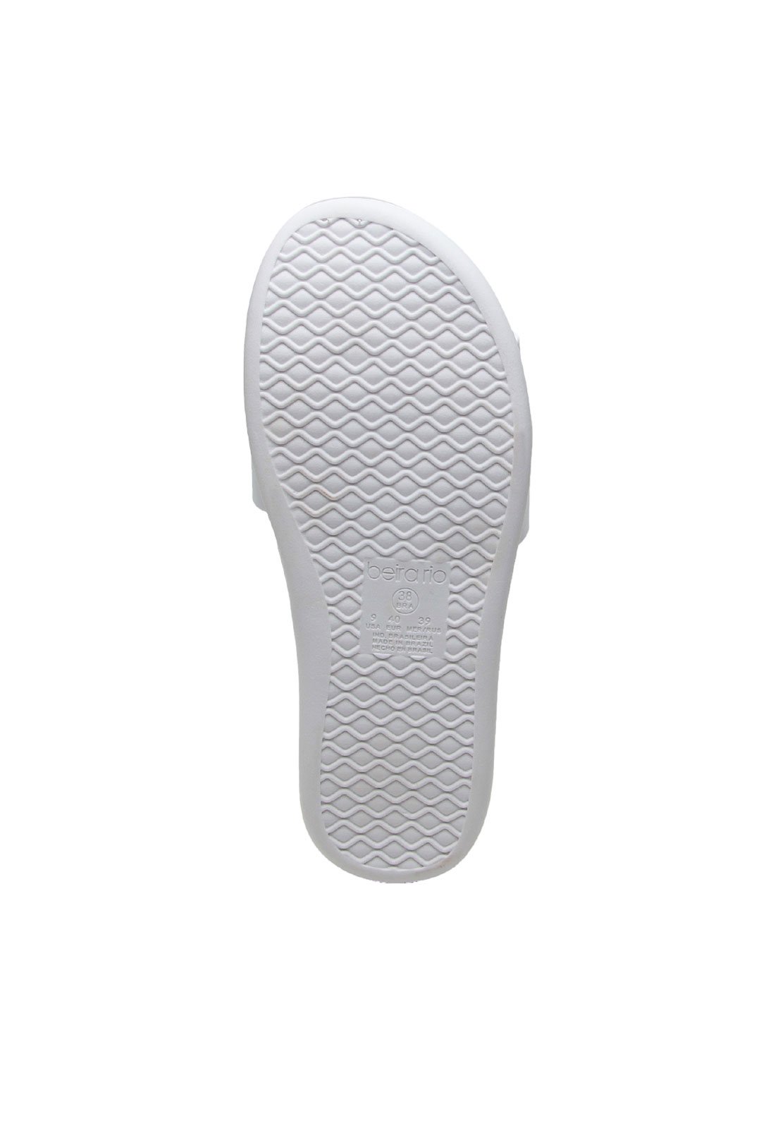 Chinelo Slide Beira Rio Logo Branco - Compre Agora | Dafiti Brasil