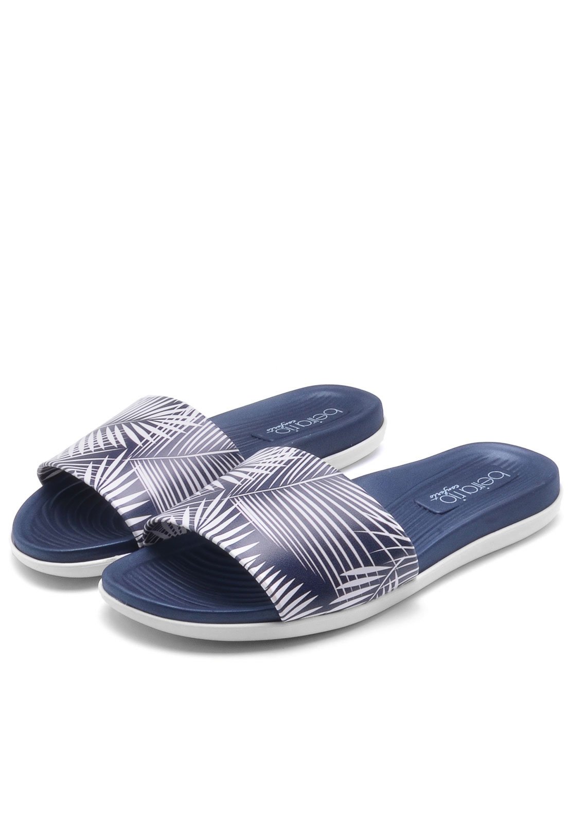Rasteira Beira Rio Logo Azul - Compre Agora | Dafiti Brasil