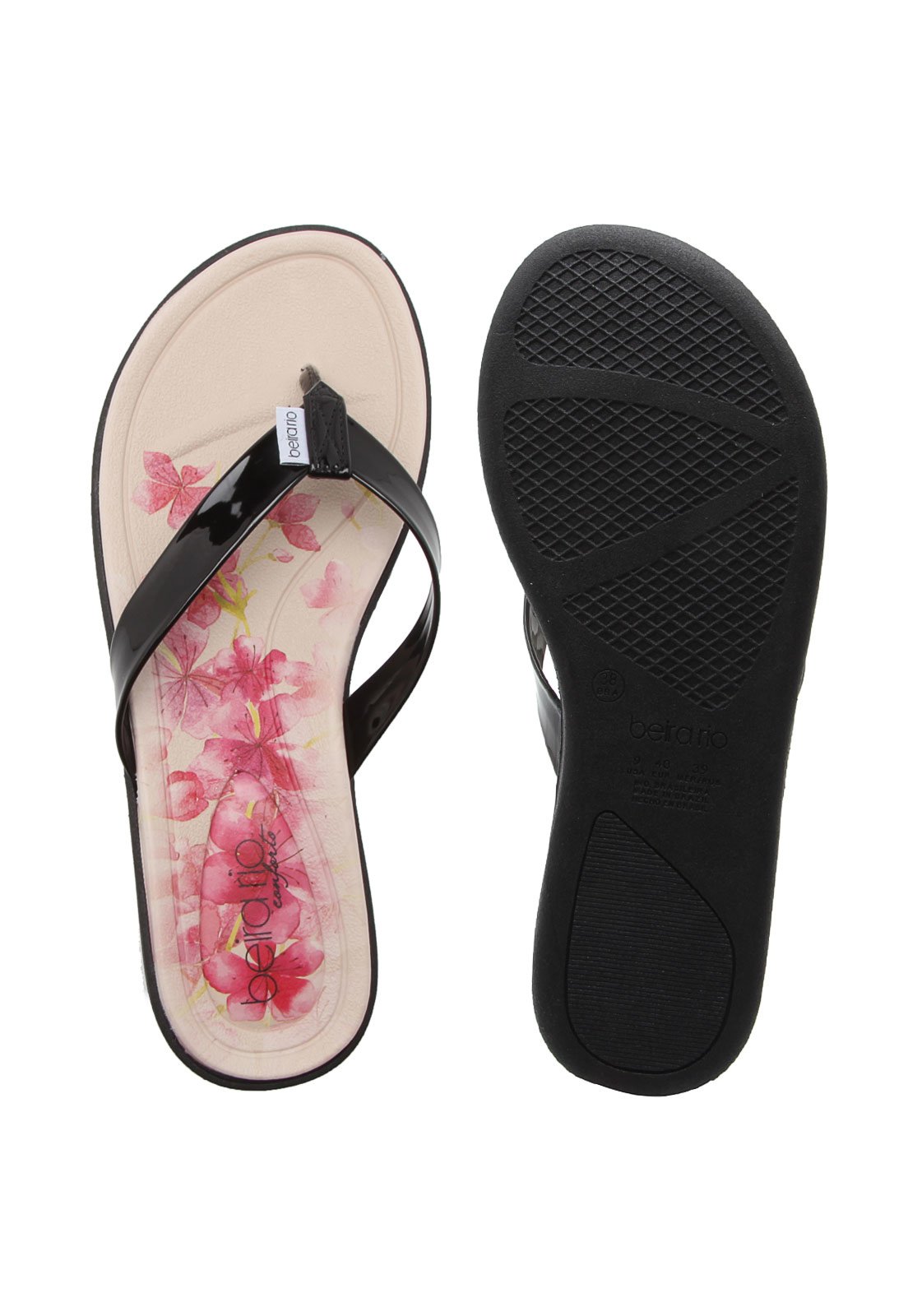 Rasteira Beira Rio Logo Preto - Compre Agora | Dafiti Brasil