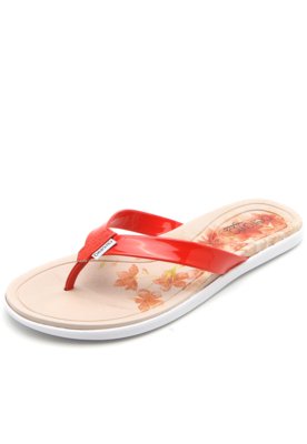Rasteira Beira Rio Logo Vermelha - Compre Agora | Dafiti Brasil