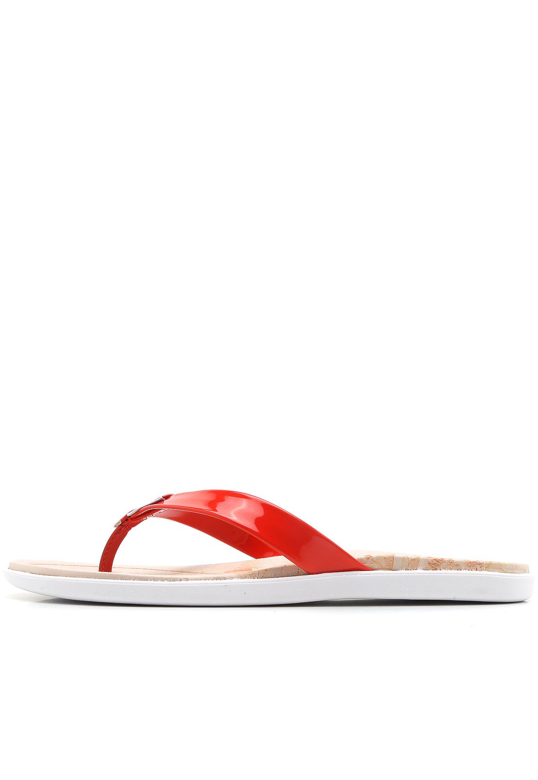Rasteira Beira Rio Logo Vermelha - Compre Agora | Dafiti Brasil