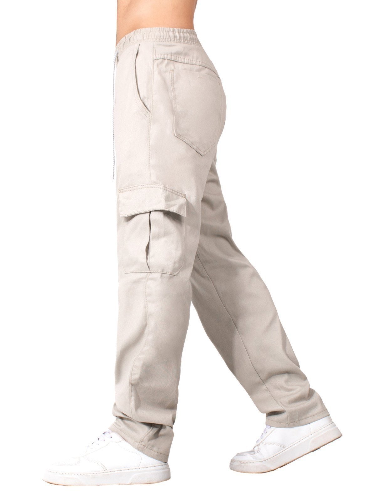 Calça Jogger Cargo Masculina Sem Punho Bege Claro Compre Agora