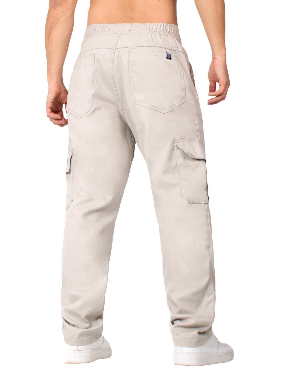 Calça Jogger Cargo Masculina Sem Punho Bege Claro Compre Agora