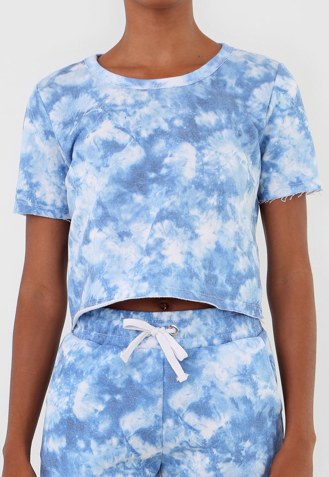 Camiseta Cropped COSTA RICA Tie dye Azul - Compre Agora | Dafiti Brasil