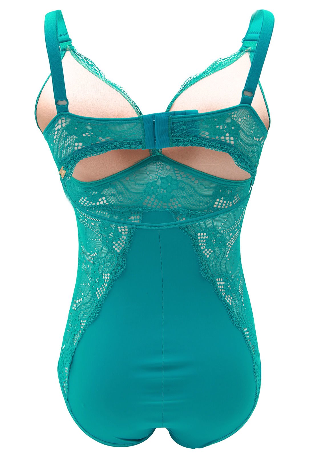 Body Modelador Dilady Renda Verde - Compre Agora | Dafiti Brasil