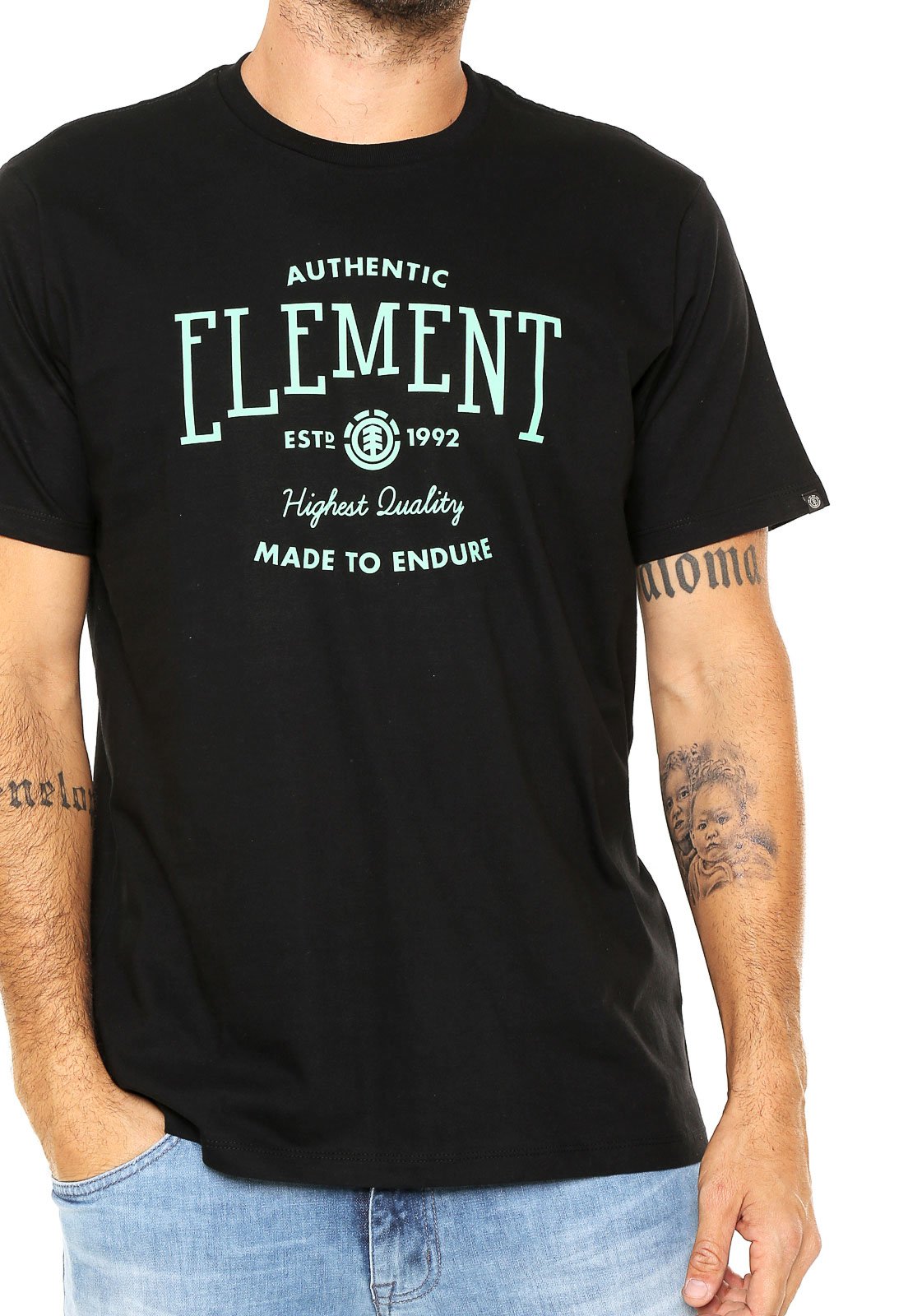 Camiseta Element Authentic Preta - Compre Agora | Dafiti Brasil