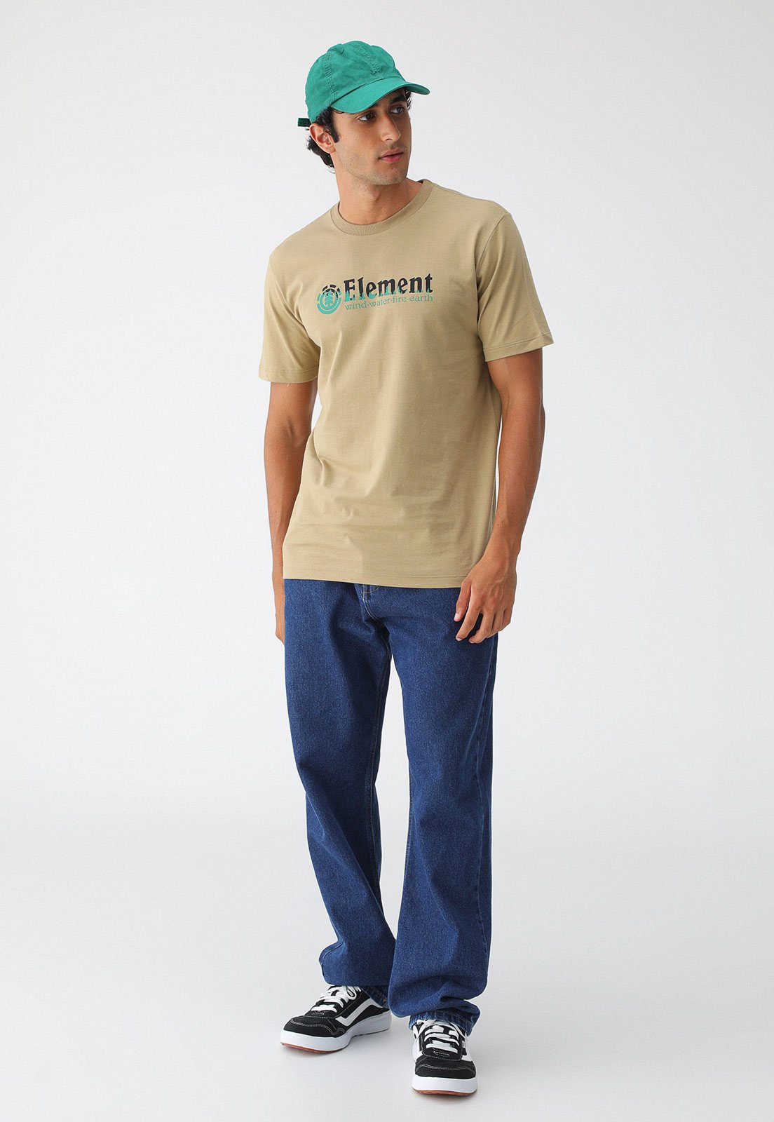 Camiseta Element Reta Bege - Compre Agora | Dafiti Brasil
