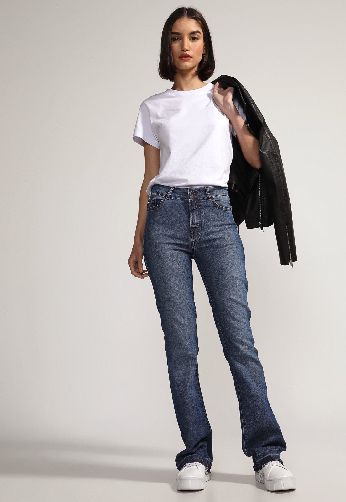 Calça Jeans Ellus Bootcut Bolsos Azul Compre Agora Dafiti Brasil
