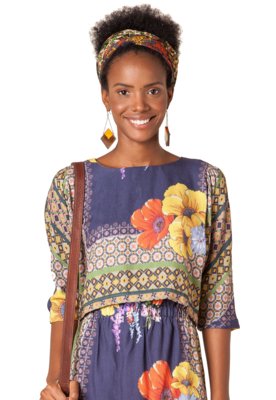 Blusa FARM Azul - Compre Agora | Dafiti Brasil