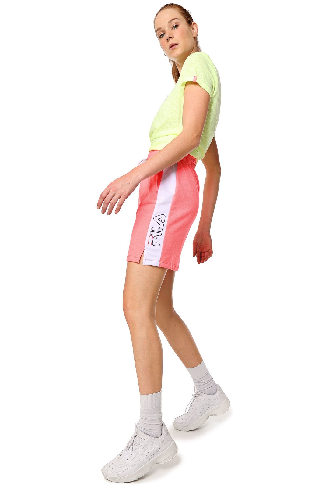 Saia Fila Curta Neon Rosa - Compre Agora | Dafiti Brasil