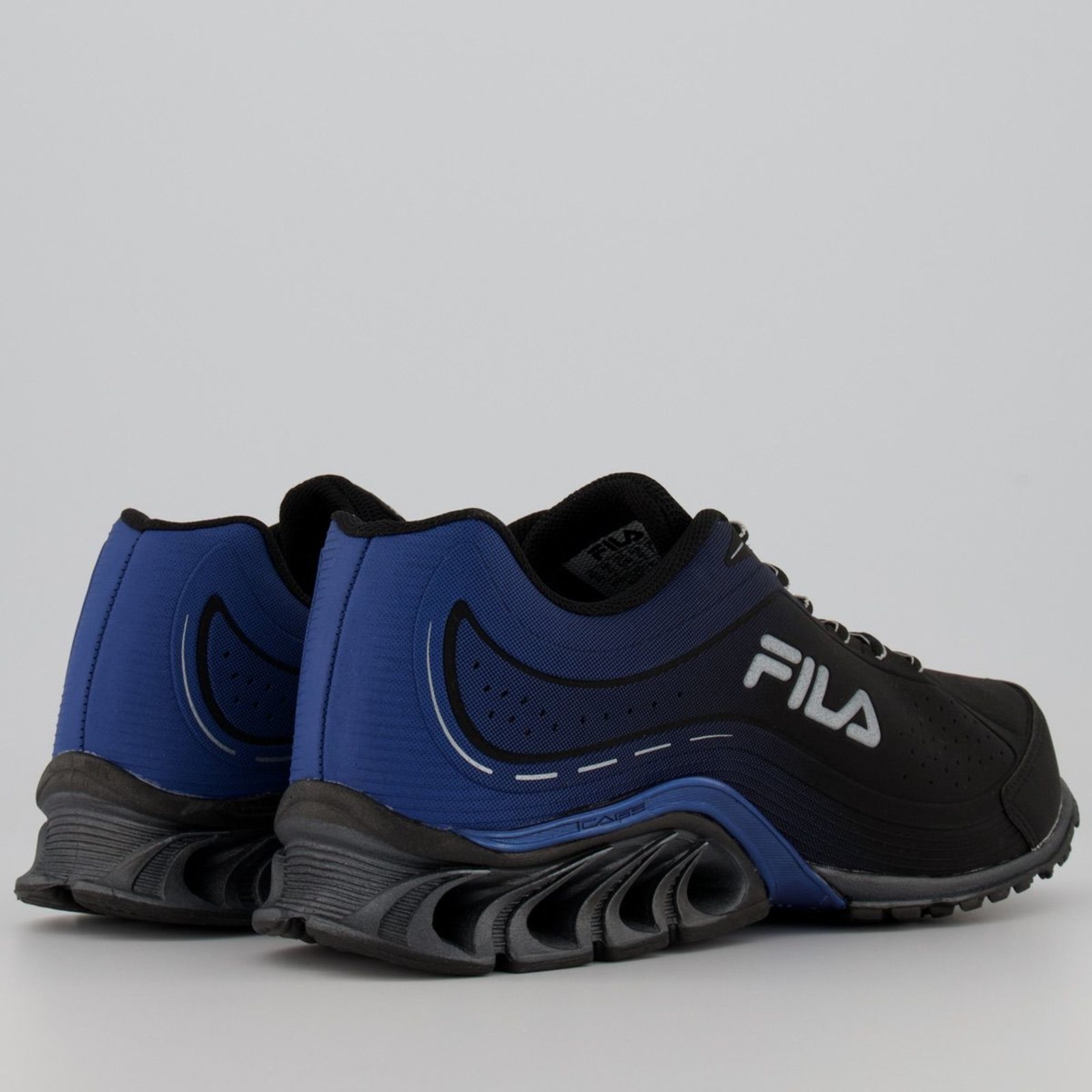 Tênis Fila Cage Python Preto e Azul - Compre Agora | Dafiti Brasil