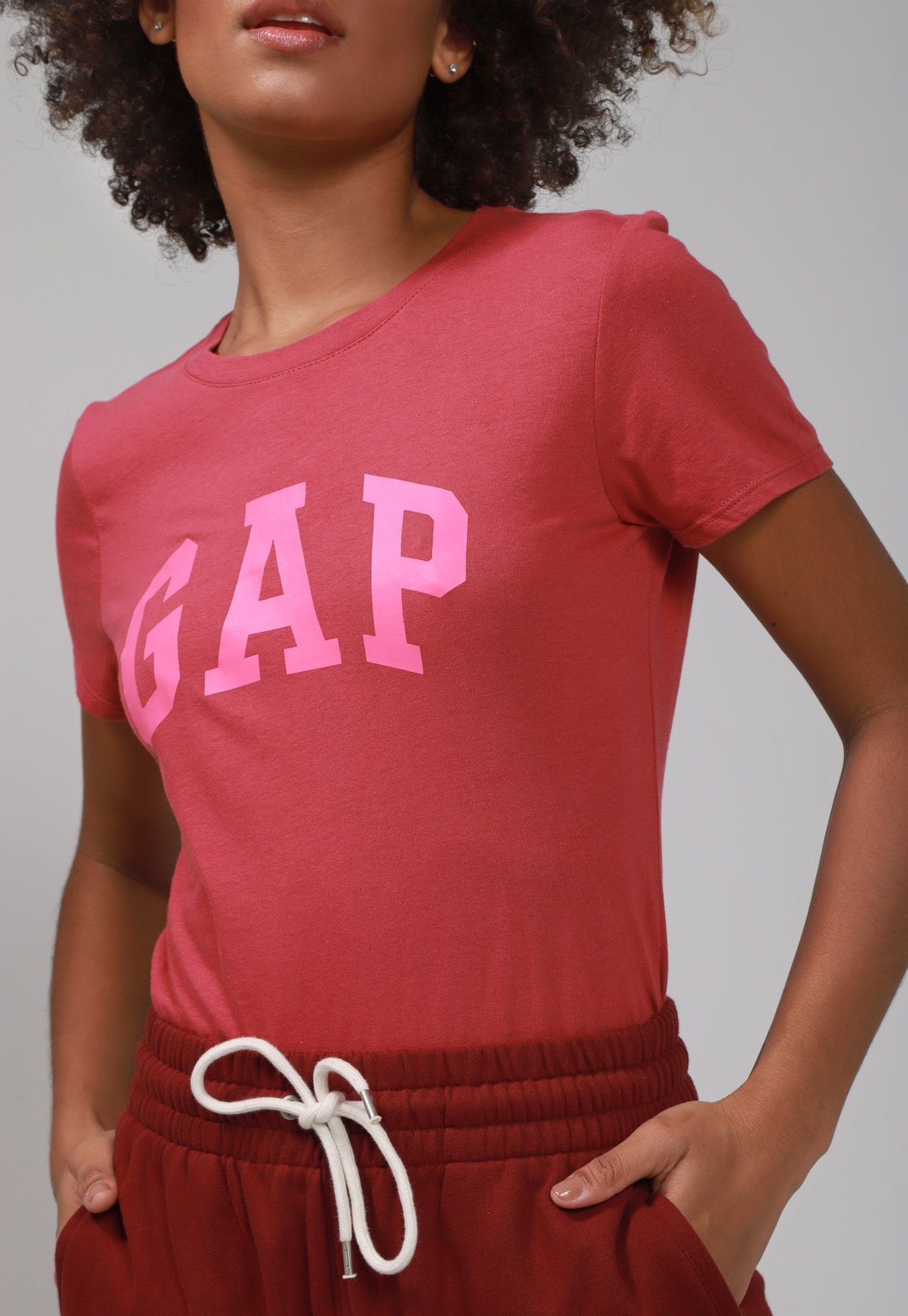 Blusa GAP Floral Logo Rosa - Compre Agora | Dafiti Brasil