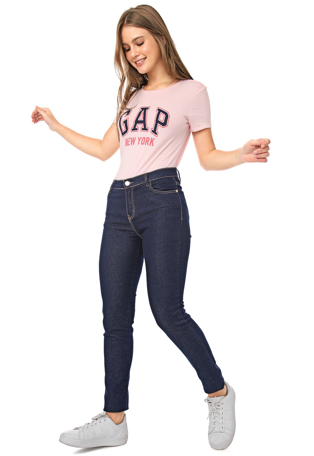 Blusa GAP Logo New York Rosa - Compre Agora | Dafiti Brasil