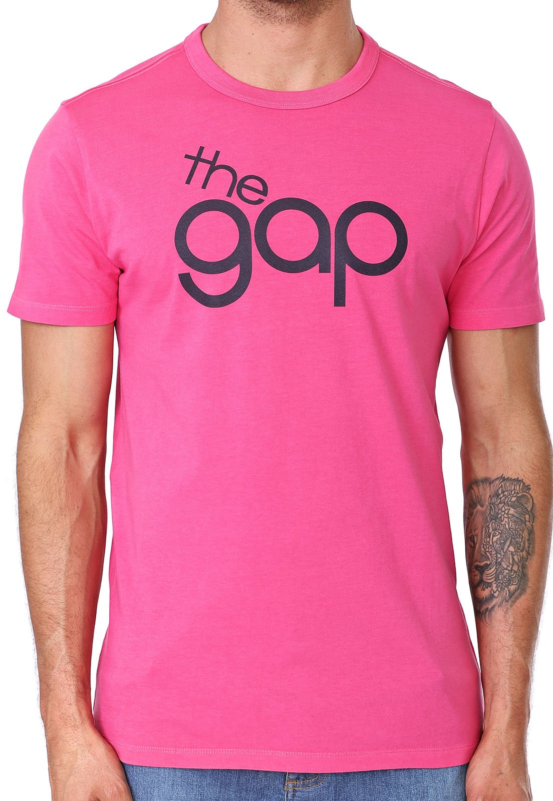 Camiseta GAP Lettering Rosa - Compre Agora | Dafiti Brasil