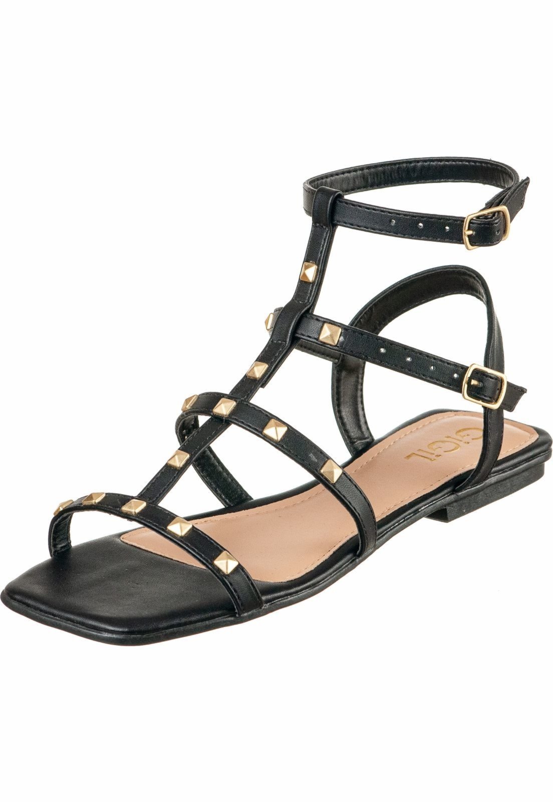 Sandália Rasteira Gigil Gladiadora Preto - Compre Agora | Kanui Brasil Sandália Rasteira Gigil Gladiadora Preto - Compre Agora | Kanui Brasil