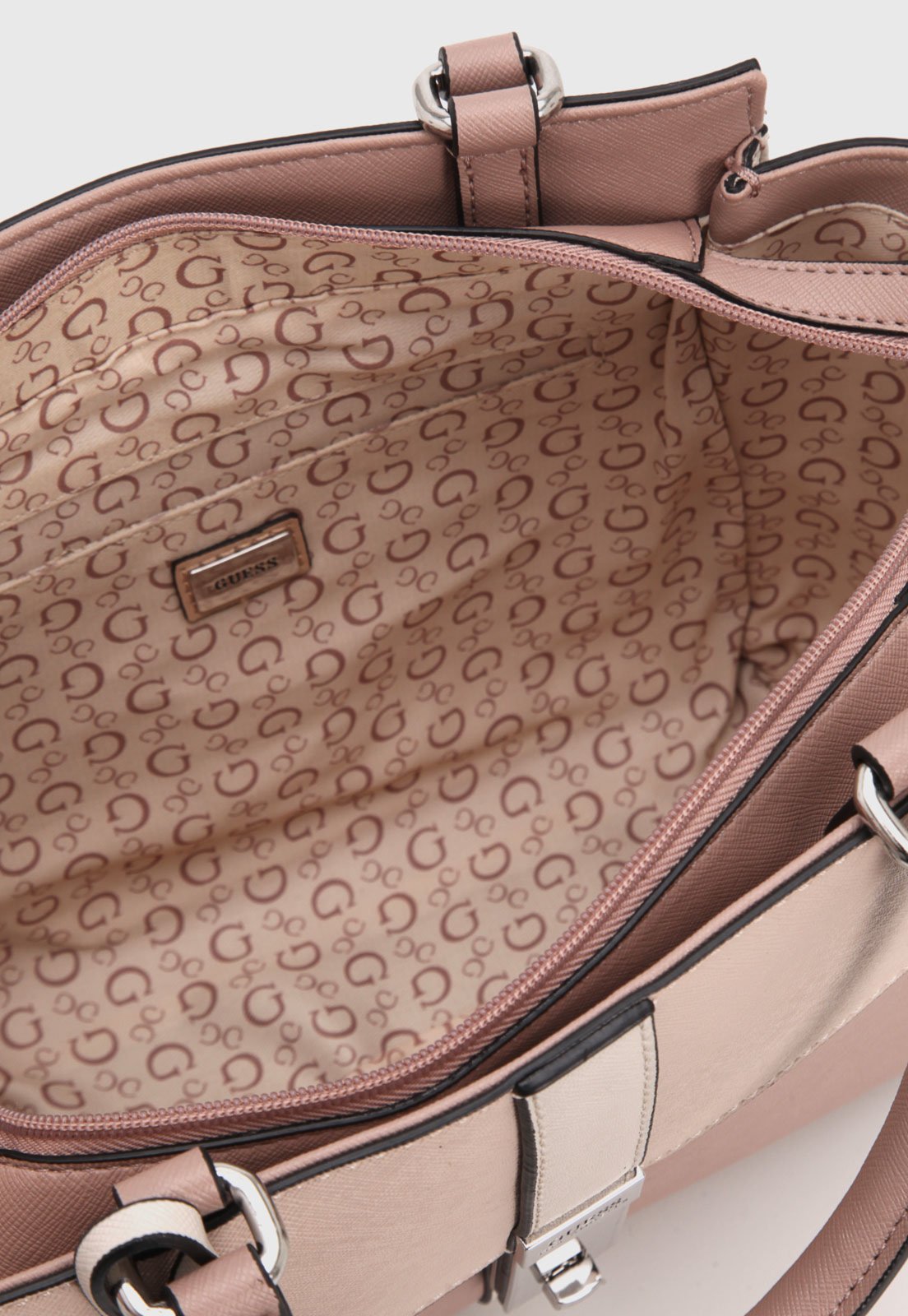 Bolsa Guess Color Block Rosa - Compre Agora | Dafiti Brasil