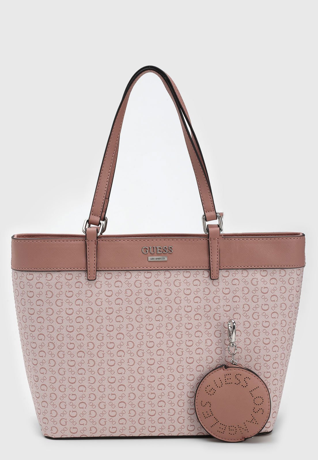 Bolsa Guess Monograma Rosa - Compre Agora | Dafiti Brasil
