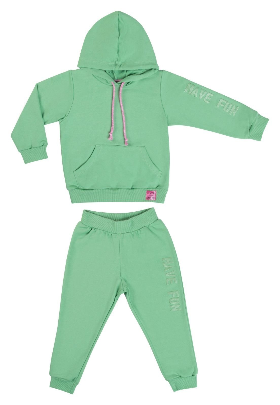 Conjunto Moletom Infantil Verde com Capuz Have Fun 1 Verde - Compre ...