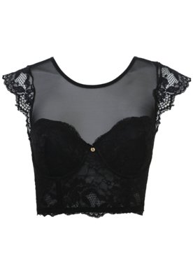 Top Hope Renda Preto - Compre Agora | Dafiti Brasil