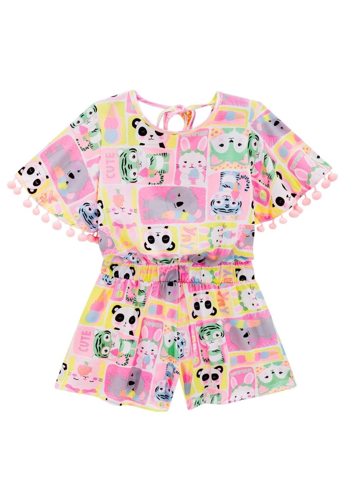 Macacão Infantil Estampado Kukiê 10 Unico Compre Agora Tricae Brasil