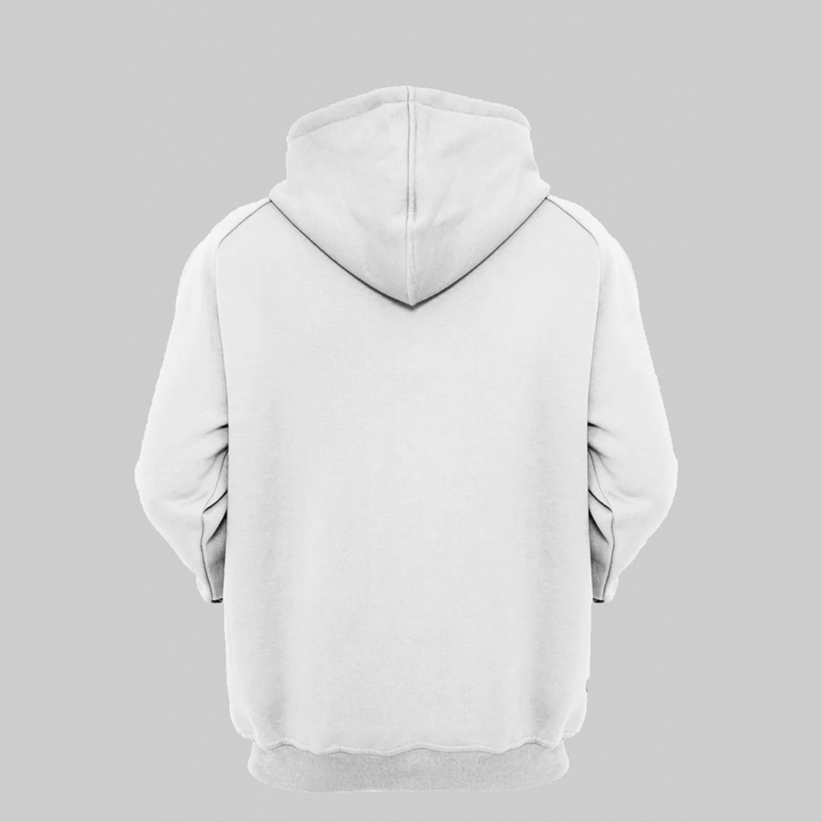 Moletom Canguru Blusa De Frio Fechado Flanelado Branco Moleton Com