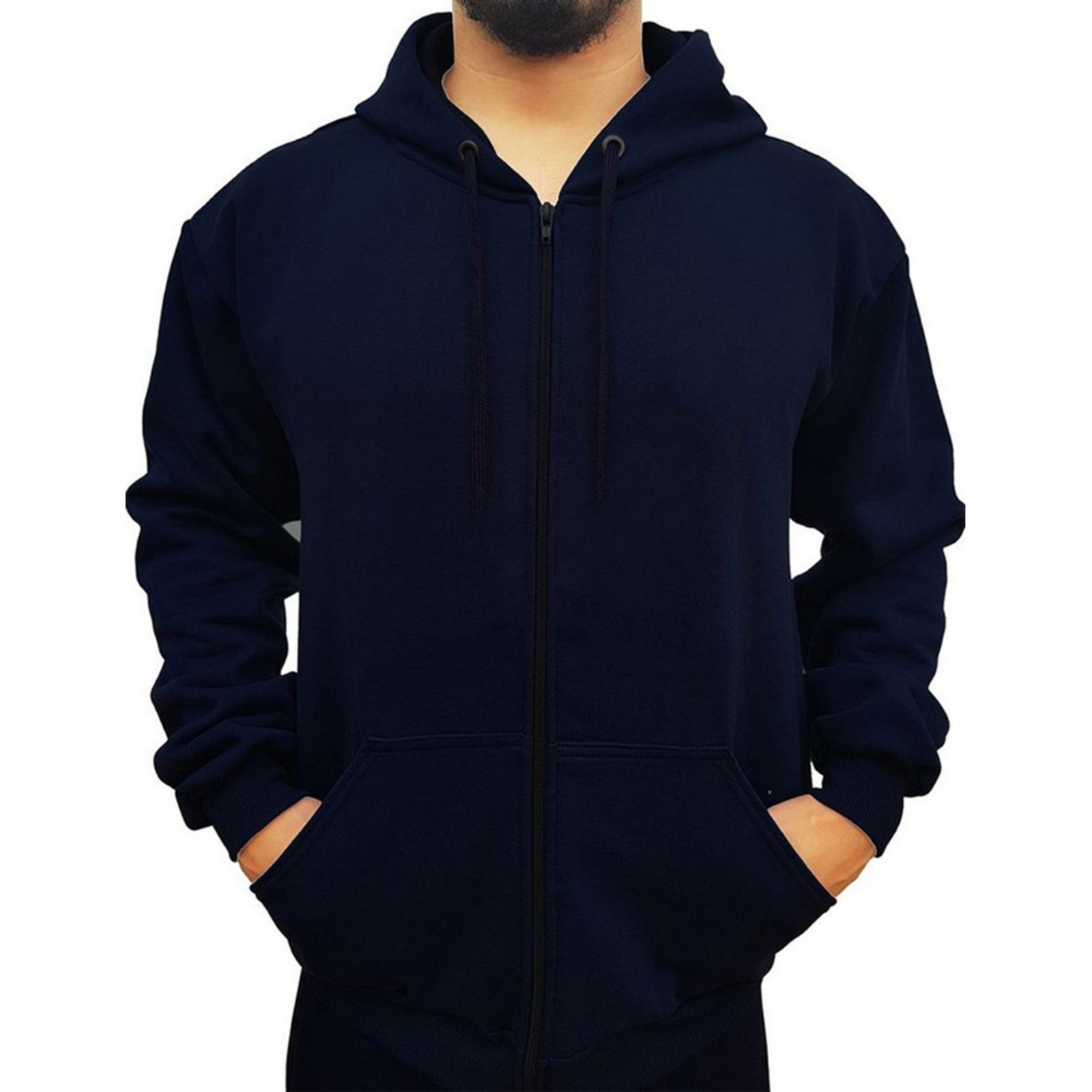 Moletom Com Zíper E Bolso Blusa De Frio Fechado Flanelado Moleton Com