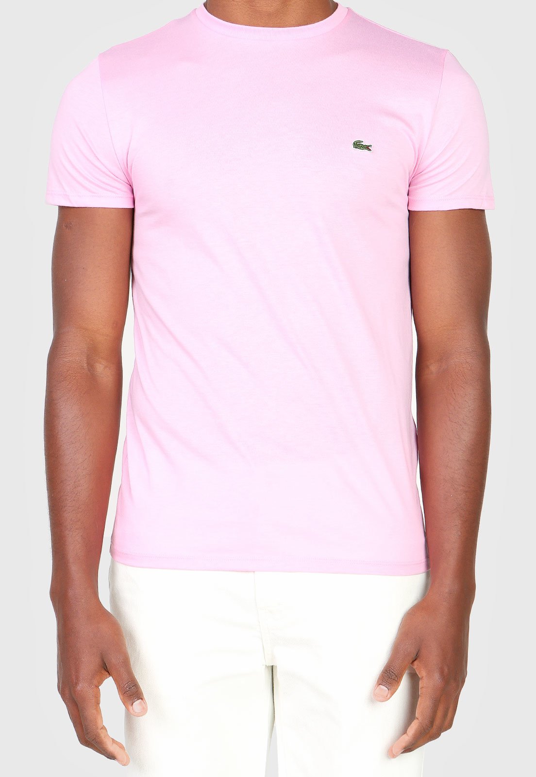 Camiseta Lacoste Logo Rosa - Compre Agora | Dafiti Brasil