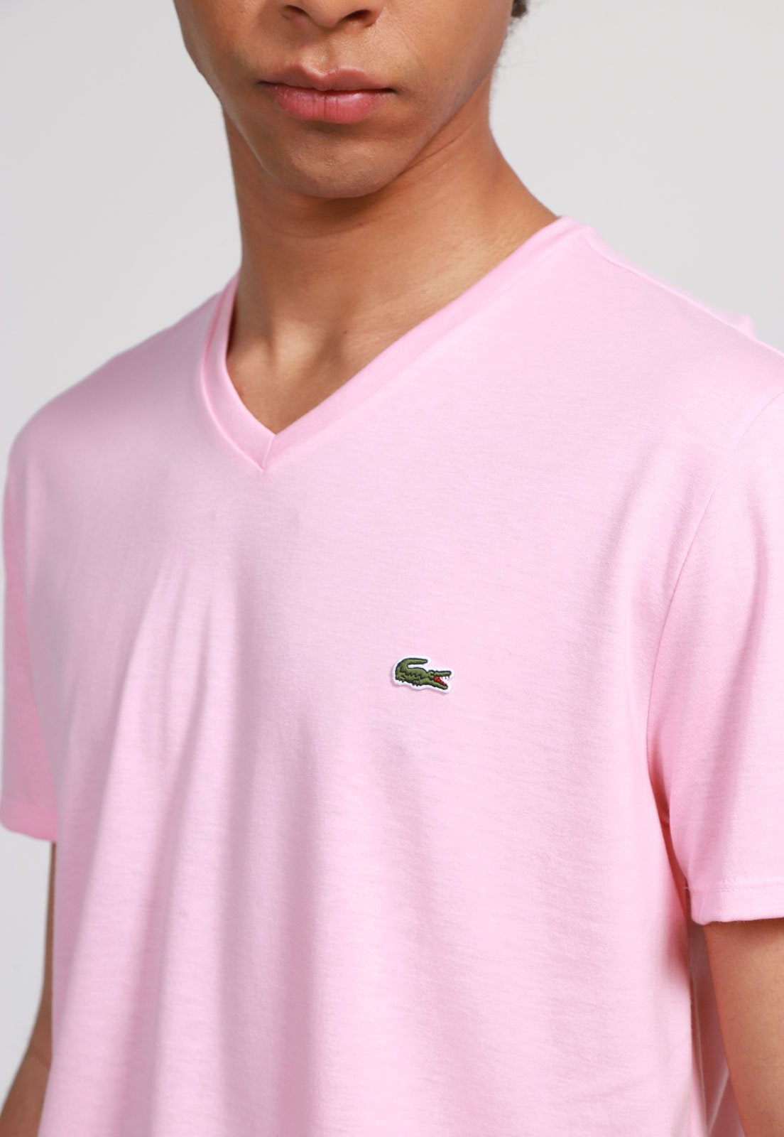 Camiseta Lacoste Logo Rosa - Compre Agora | Dafiti Brasil