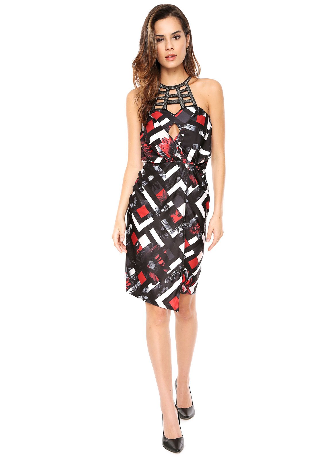 Vestido Lança Perfume Midi Bordado Preto - Compre Agora | Dafiti Brasil Vestido Lança Perfume Midi Bordado Preto - Compre Agora | Dafiti Brasil