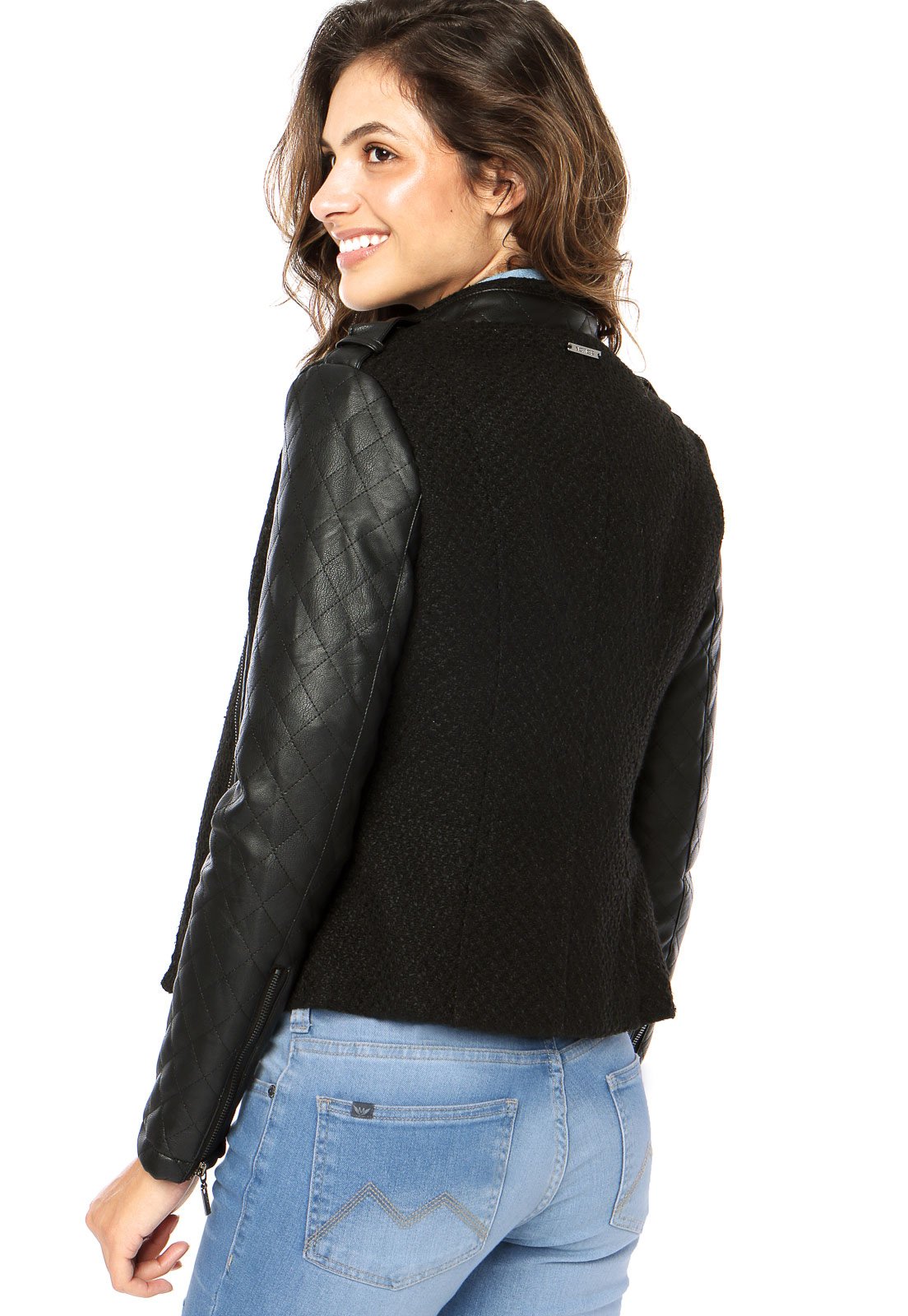Jaqueta M. Officer Rocker Preta - Compre Agora | Dafiti Brasil