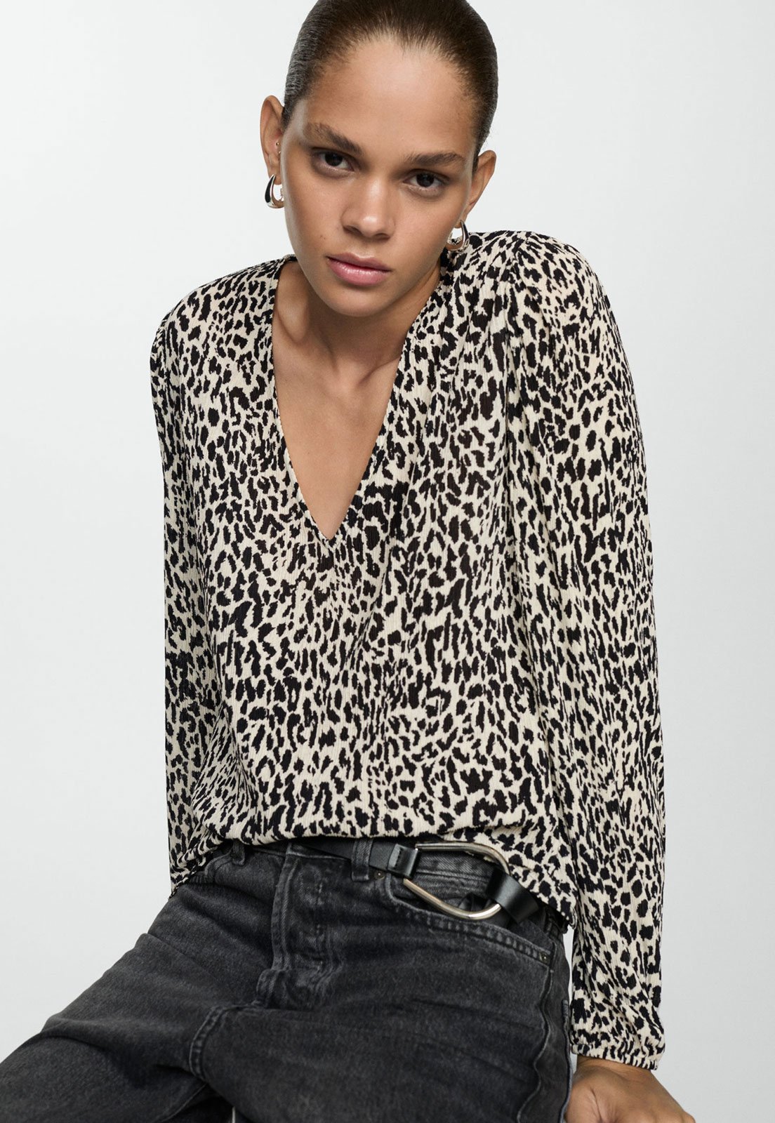 Bata Mango Reta Animal Print Lin Off-White - Compre Agora | Dafiti Brasil