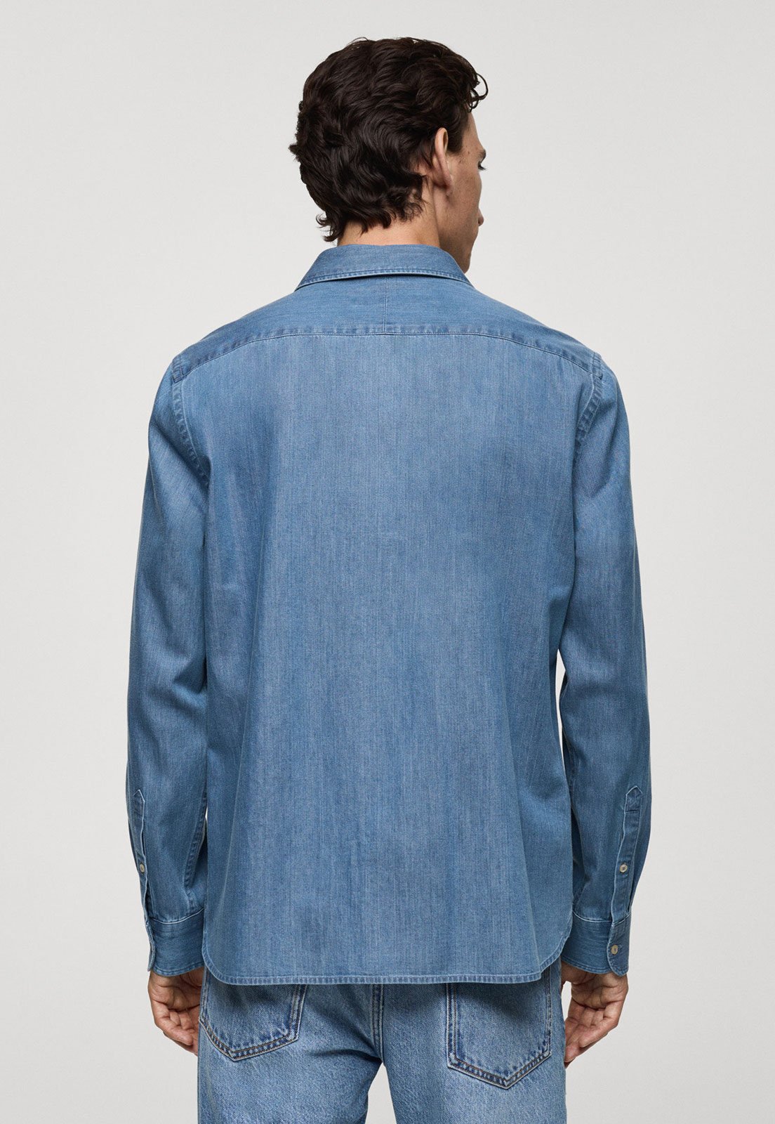 Camisa Jeans Mango Reta Austin Azul - Compre Agora | Dafiti Brasil