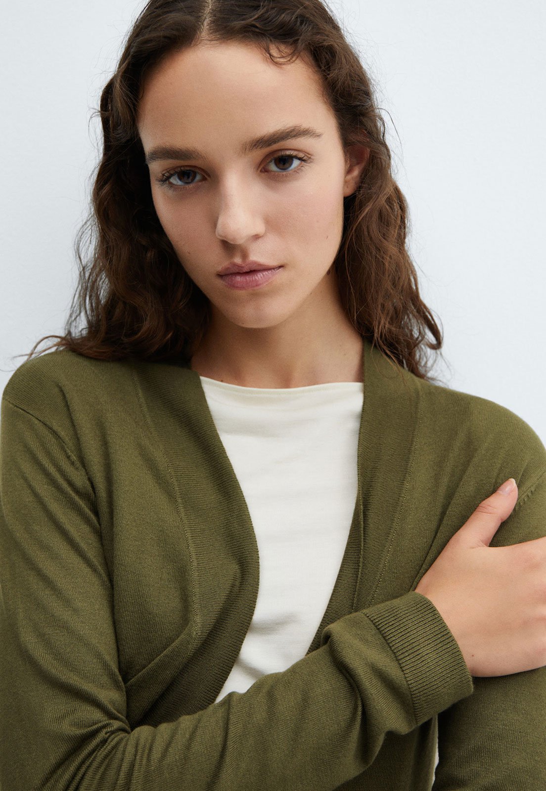 Maxi Cardigan Tricot Mango Liso Verde - Compre Agora | Dafiti Brasil