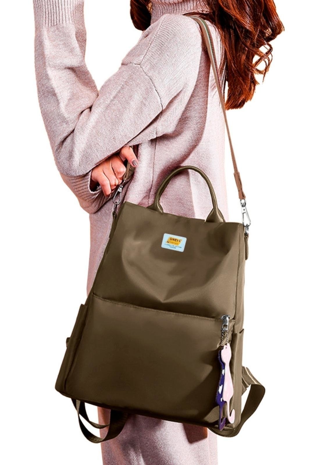 Bolsa Feminina 2 Em 1 Vira Mochila Mala De Mão Bordo Multifuncional Duas Formas De Uso Prática