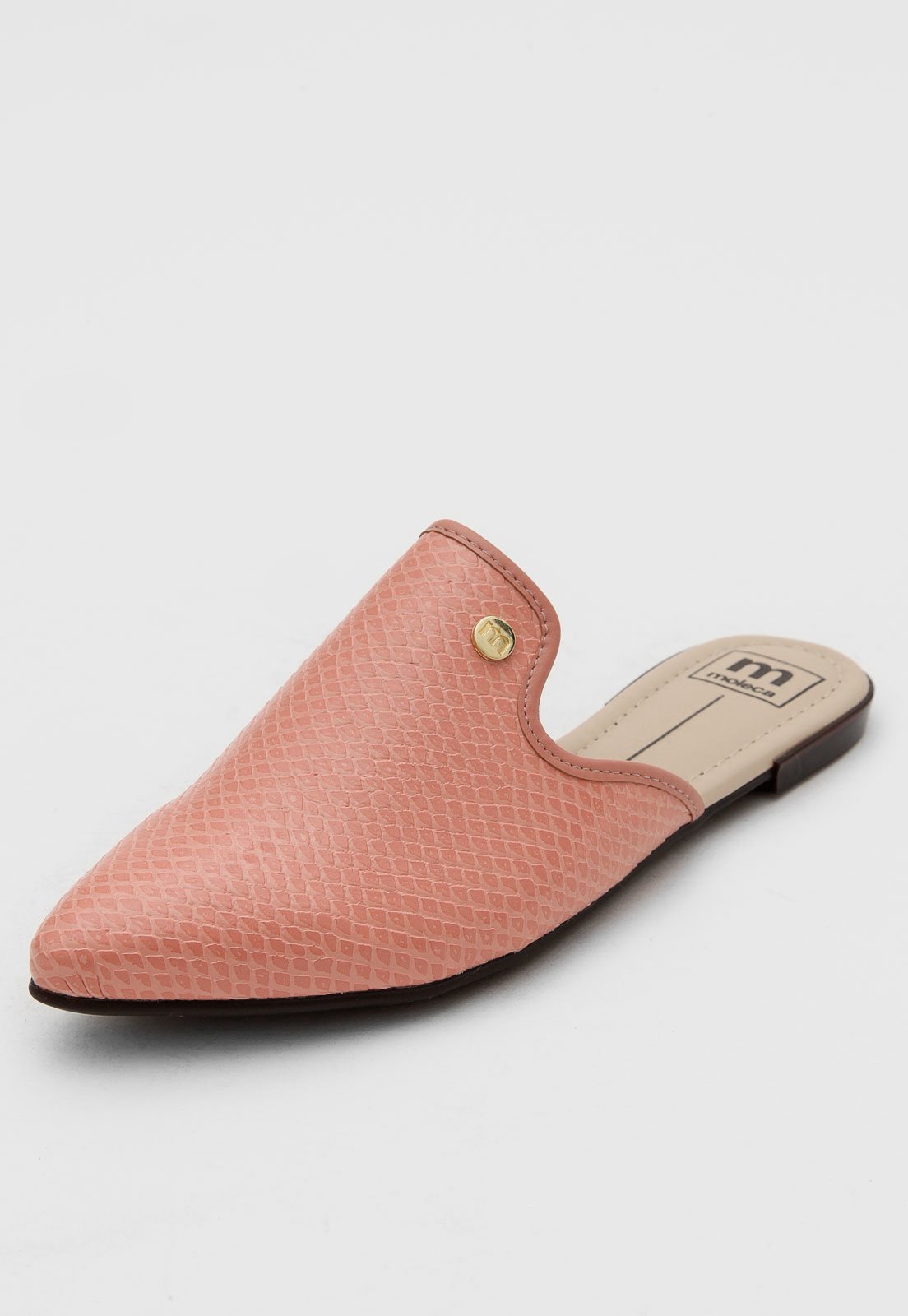 Mule Moleca Texturizado Rosa - Compre Agora | Dafiti Brasil