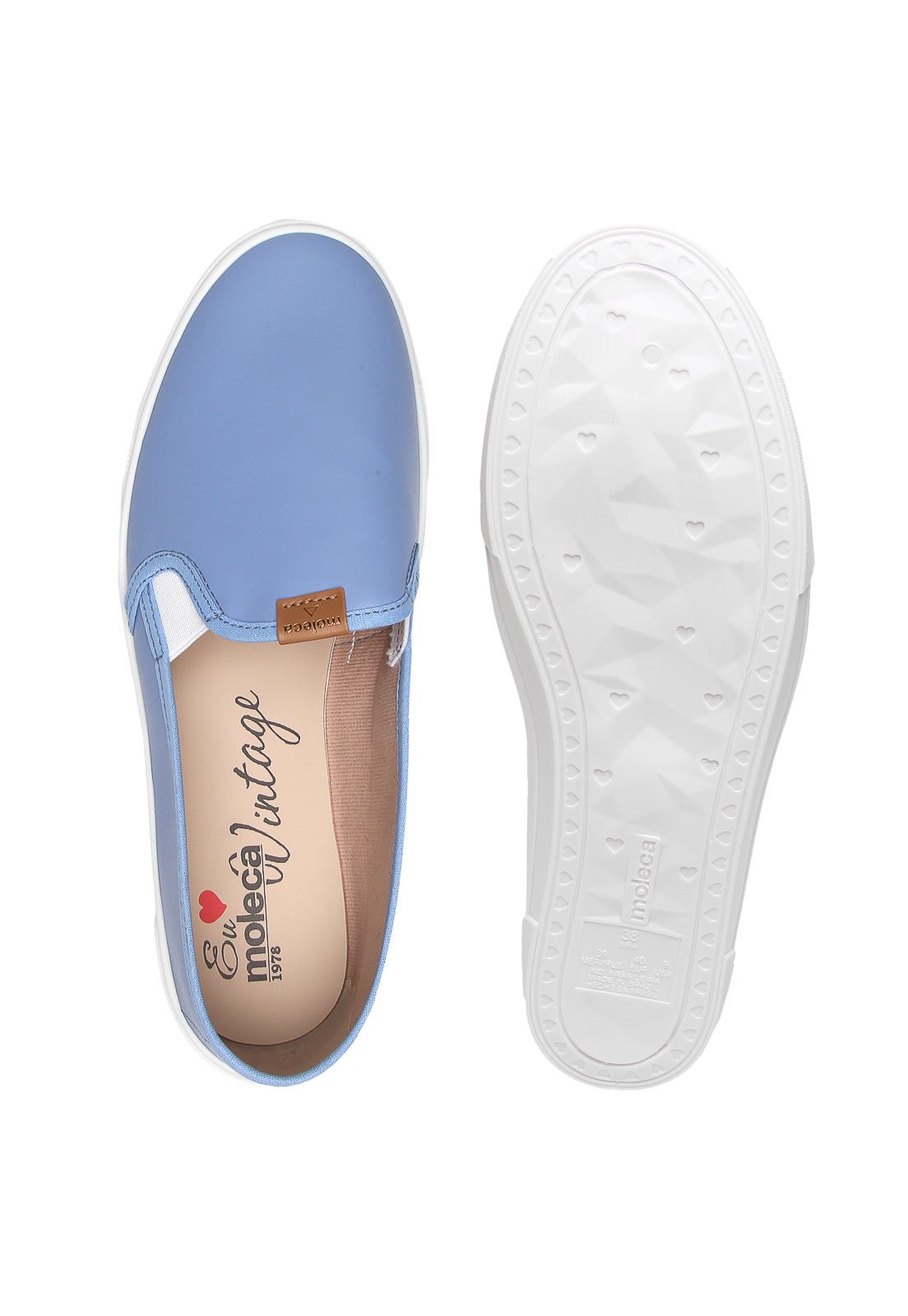 Slip On Moleca Logo Azul - Compre Agora | Dafiti Brasil