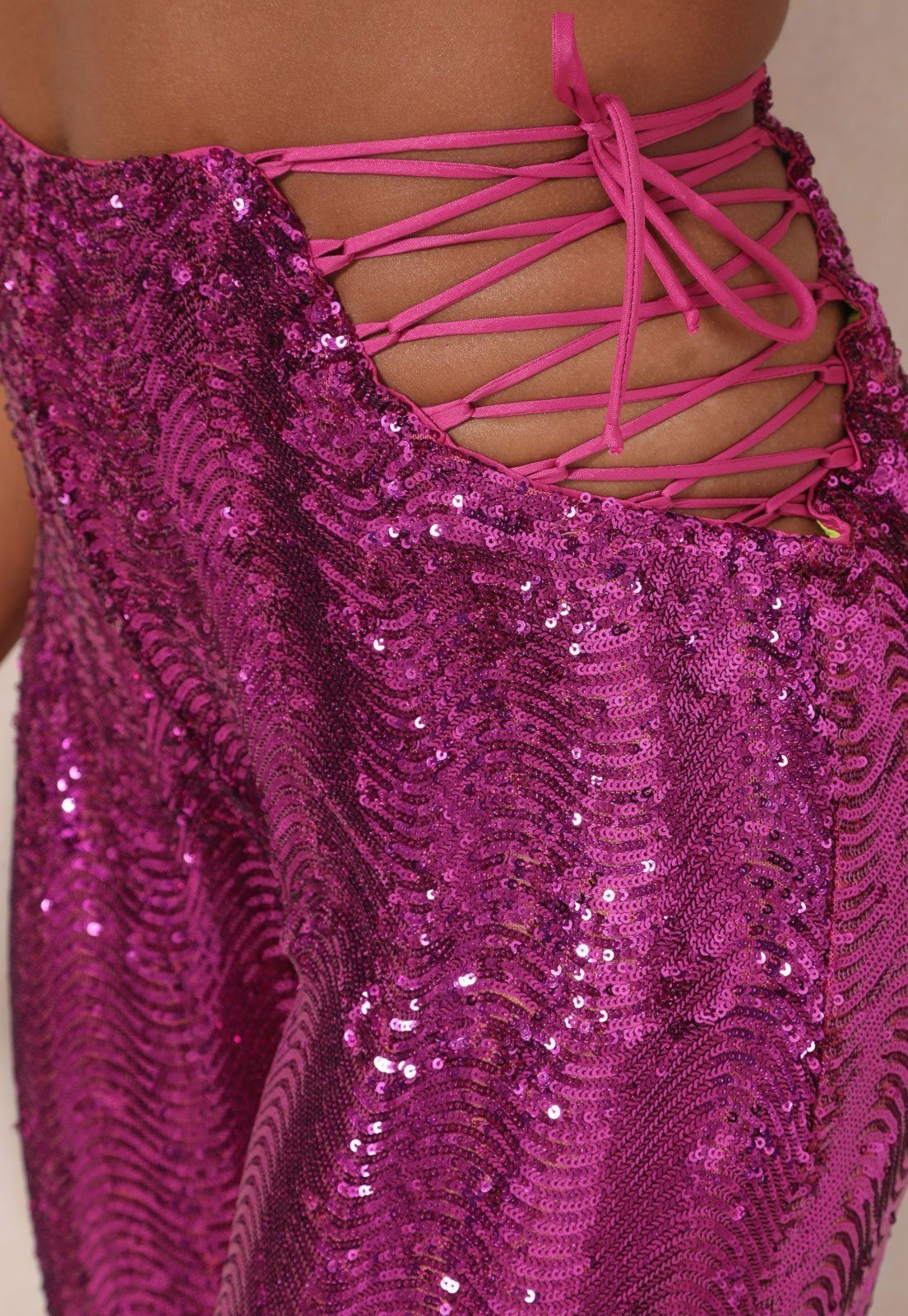 Calça Morena Rosa Reta Paetê Cut Out Roxa - Compre Agora | Dafiti Brasil