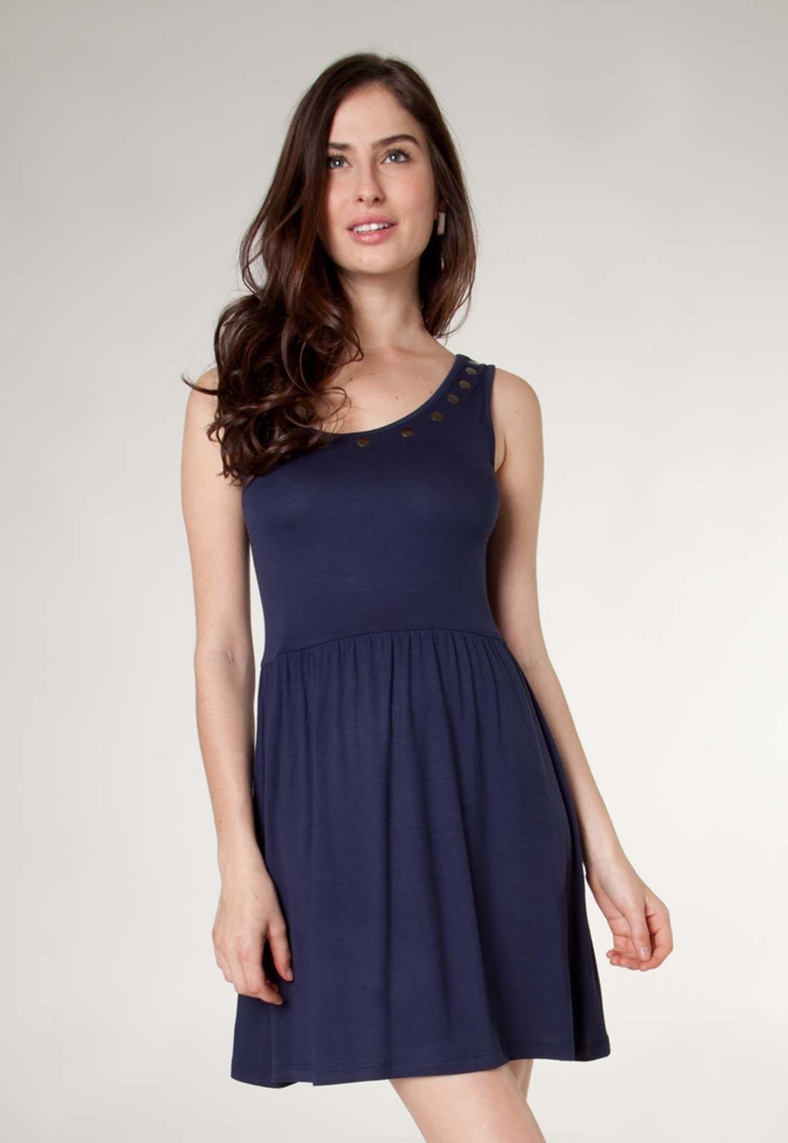 Vestido Pink Connection Hotfix Azul - Compre Agora | Dafiti Brasil