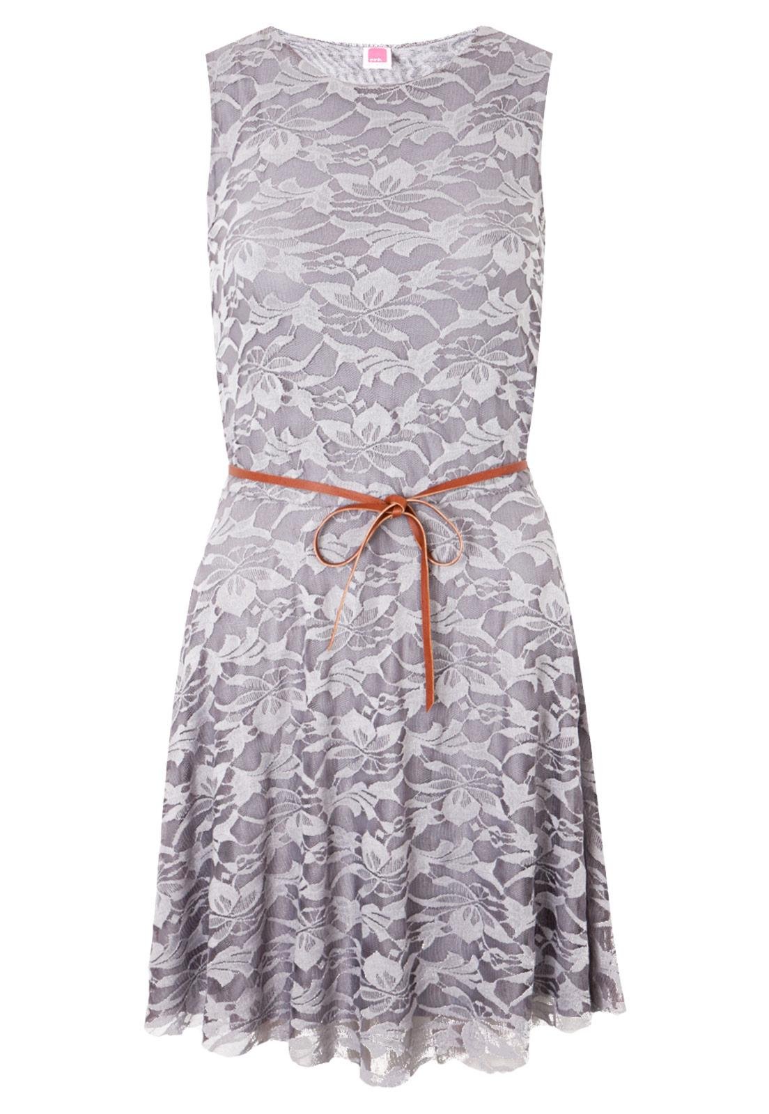 Vestido Pink Connection Renda Cinza - Compre Agora | Dafiti Brasil