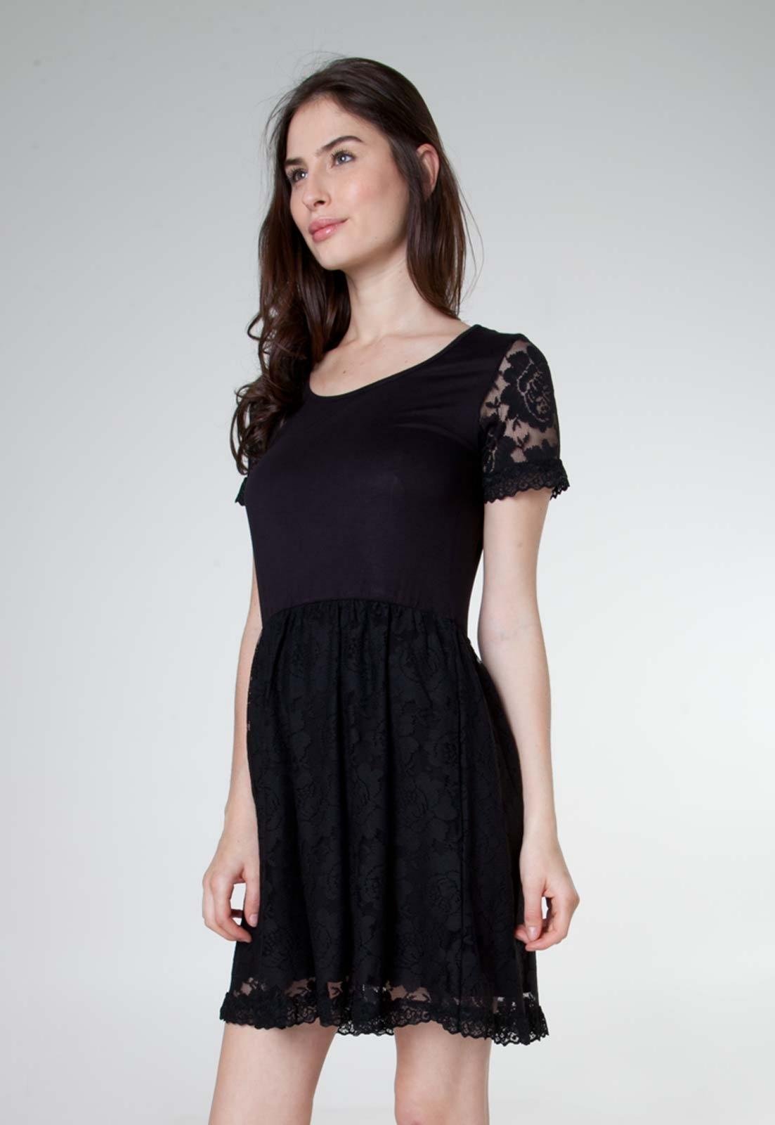 Vestido Pink Connection Roma Preto - Compre Agora | Dafiti Brasil