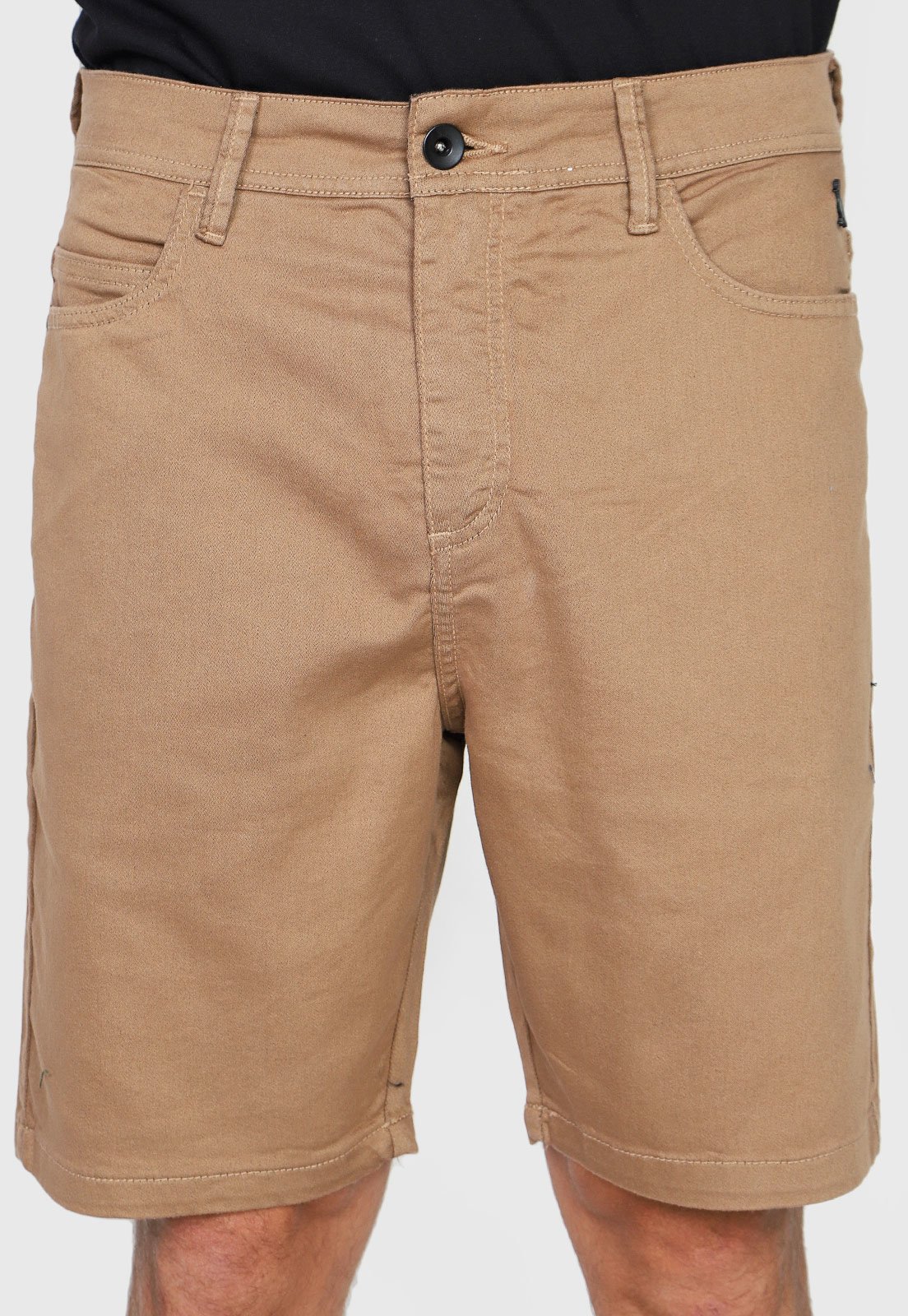 Bermuda Sarja Reserva Reta Color Bege - Compre Agora | Dafiti Brasil
