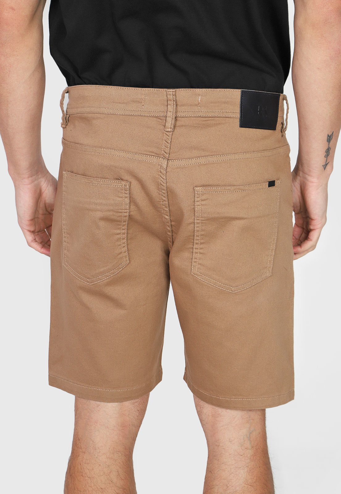 Bermuda Sarja Reserva Reta Color Bege - Compre Agora | Dafiti Brasil