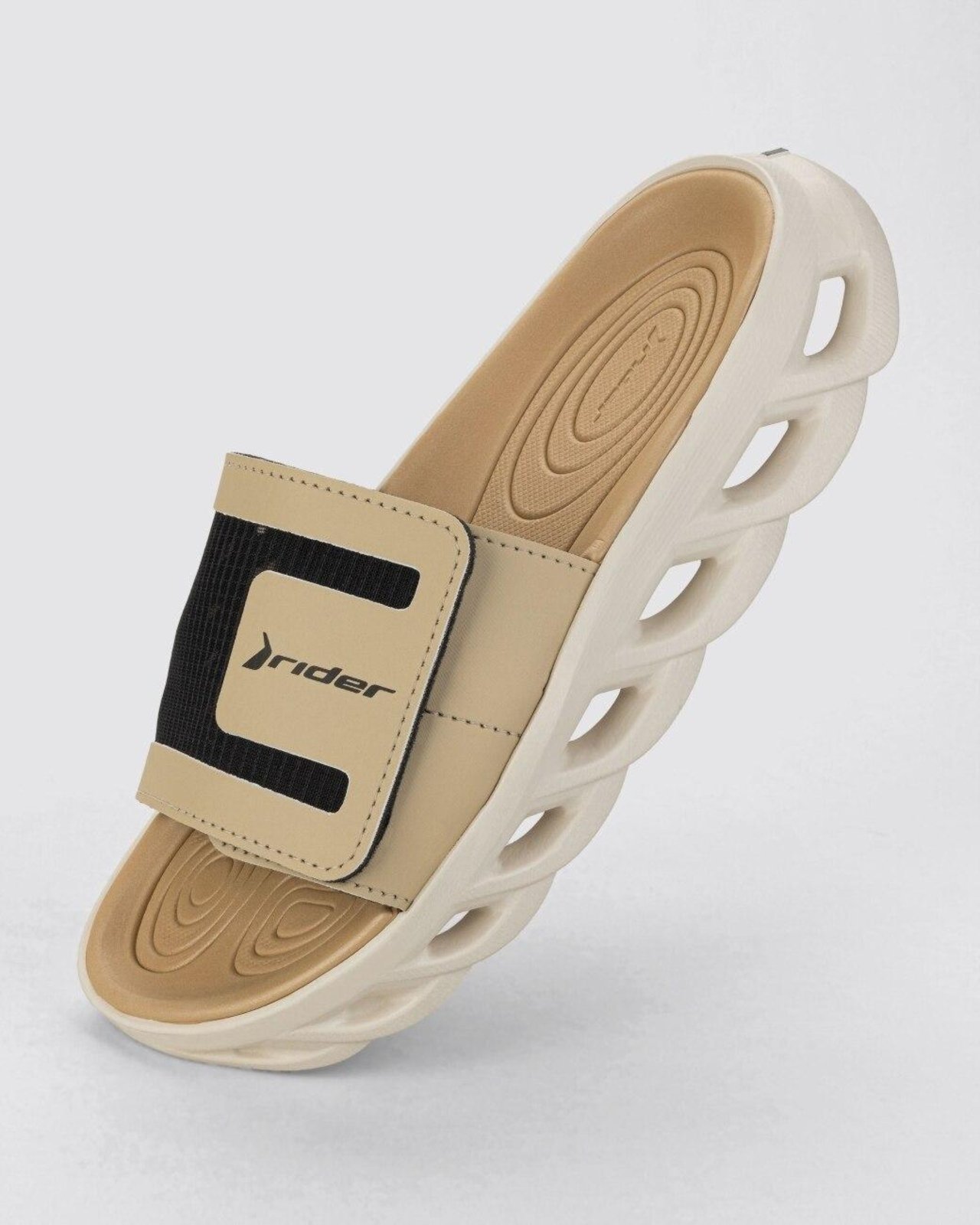 Chinelo Slide R Power Rider Bege - Compre Agora | Dafiti Brasil